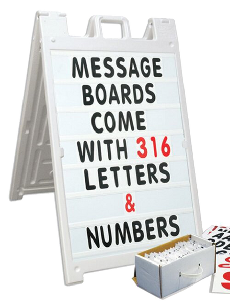 Sign With Changeable Letters Swinging Message Board Sign White Face ...